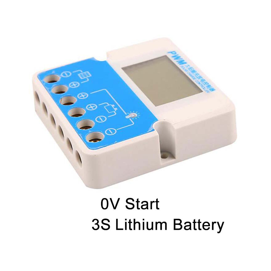 0V Start 10amp PWM Solar Panel Charge Controller fit 3S Lithium Batter ...