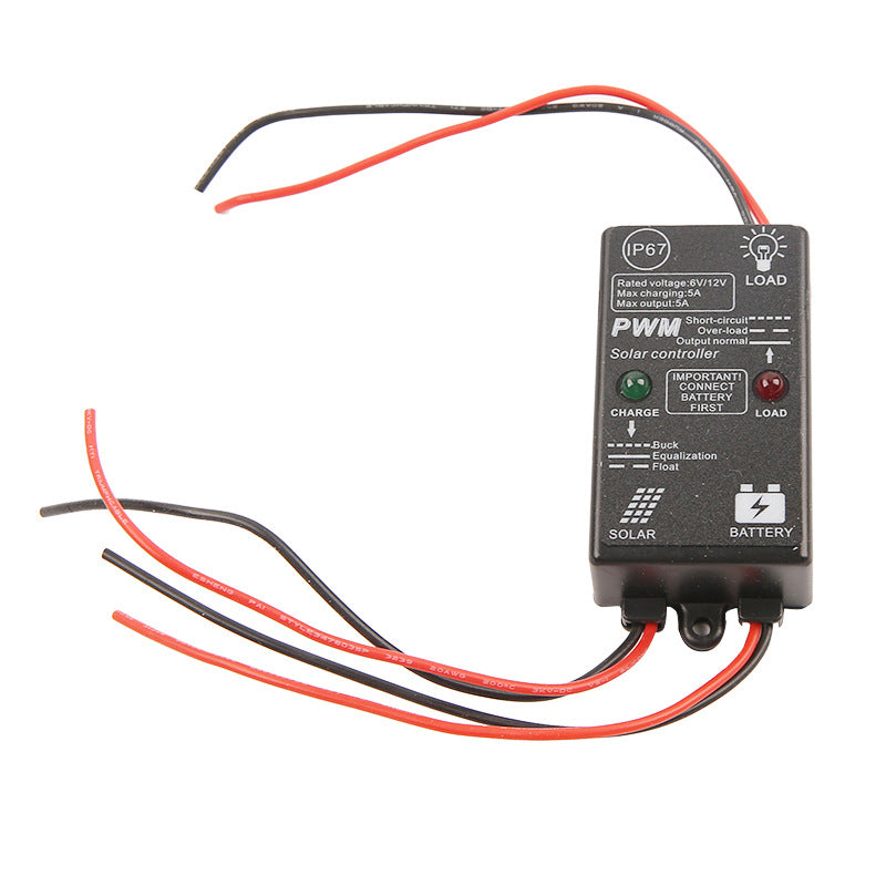 Mini 3A 5A 6V 12V IP67 Waterproof PV Solar Panel Charge Controller wit ...